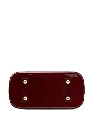 LOUIS VUITTON 2014 Monogram Vernis Alma Bb Satchel - Red