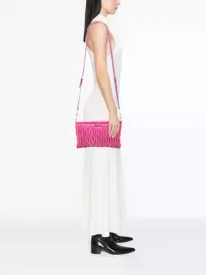 Miu Miu Matelasse Nappa Frame Clutch With Strap