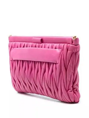 Miu Miu Matelasse Nappa Frame Clutch With Strap