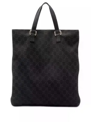 Gucci Gg Denim Tote Bag - Brown