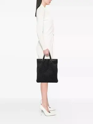 Gucci Gg Denim Tote Bag - Brown
