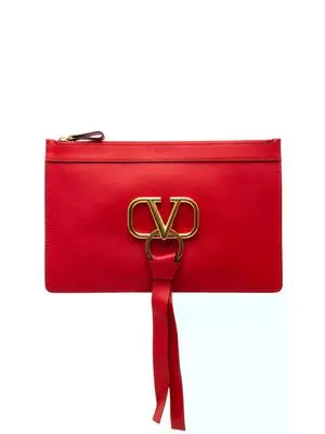 Red Leather Clutches