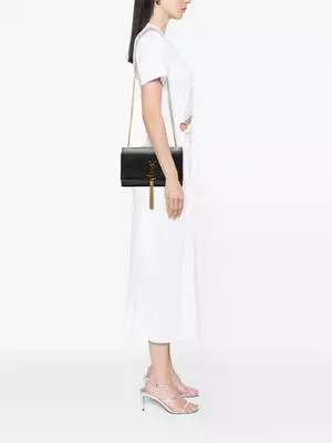 Saint Laurent 2013-2026 Medium Monogram Kate Tassel Crossbody Bag - Black