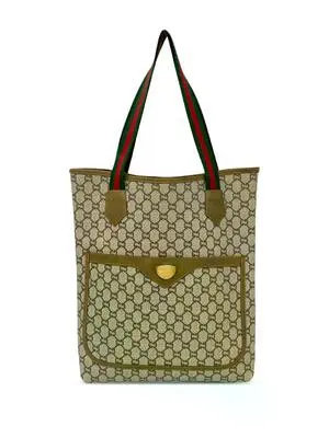 Gucci 20th Century Gg Supreme Plus Web Tote Bag