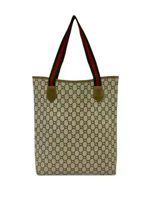 Gucci 20th Century Gg Supreme Plus Web Tote Bag
