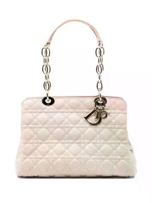 Dior 2013 Medium Lambskin Cannage Soft Zipped Lady Shopping Tote Bag