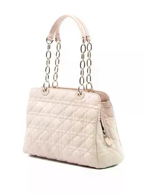 Dior 2013 Medium Lambskin Cannage Soft Zipped Lady Shopping Tote Bag