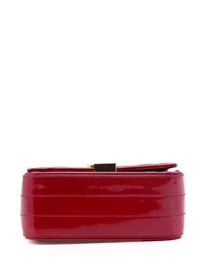 Saint Laurent 2018 Small Patent Monogram Vicky Chain Bag - Red