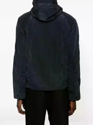 Emporio Armani Hooded Crinkled-texture Jacket