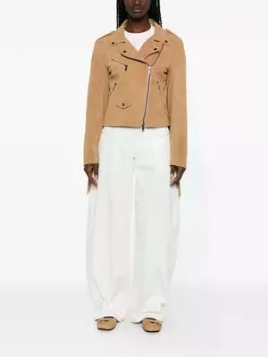 VICOLO Fringe-trimmed Biker Jacket