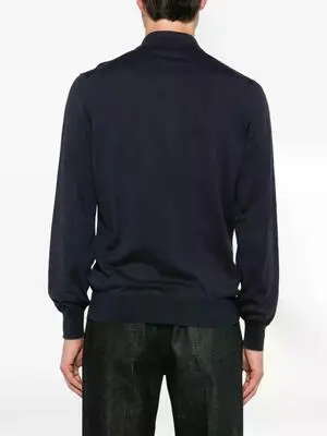 Brunello Cucinelli Long-sleeve Polo Shirt - Blue
