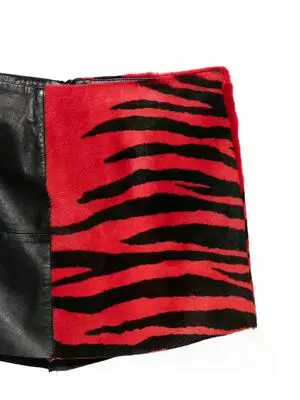 Roberto Cavalli 2000s Leather Jacket And Skirt Set