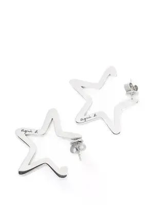 AGNES B. Rock Star Earrings - Silver