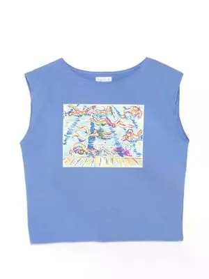 AGNES B. Artist Cotton T-shirt - Blue