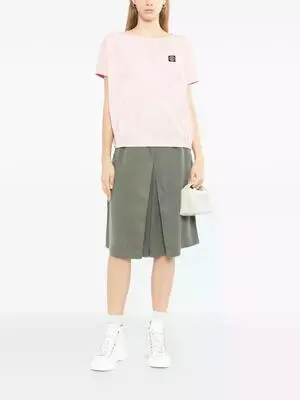 AGNES B. Pleated Wide Leg Shorts - Grey