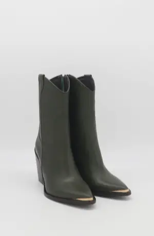 STIVALI NEW YORK Compostezza Western Cowboy Boots - Olive