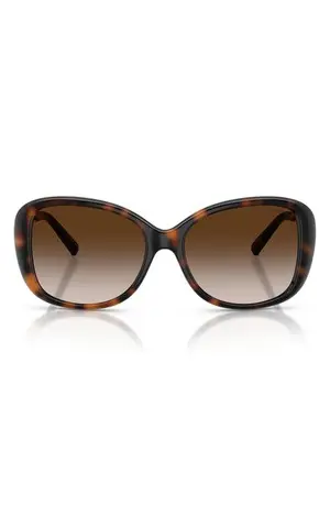 Tiffany & Co. 56mm Pillow Sunglasses - Havana/brown Gradient