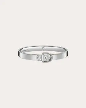 STATEMENT Rivet Bangle Bracelet - Silver