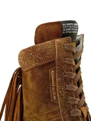 ALLSAINTS Louise Fringe-detail Sneakers - Brown
