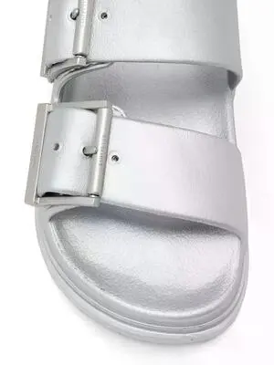 ALLSAINTS Double-buckle Sandals - Silver