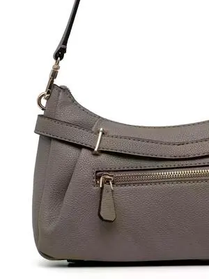 Guess Pebbled Tote Bag With Logo Plaque - Neutrals