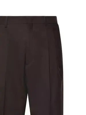 BE ABLE Pleated Straight-leg Trousers - Brown