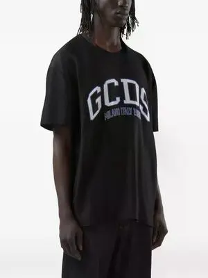 Gcds Logo-print Mesh T-shirt - Black