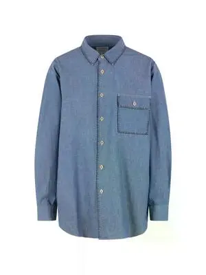 KURO Blanket-stitch Chambray Shirt