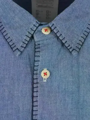 KURO Blanket-stitch Chambray Shirt