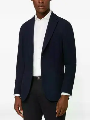 Boggi Milano Buttoned Long-sleeve Blazer - Blue