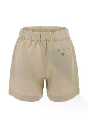 120% Lino Elasticated-waist Linen Shorts