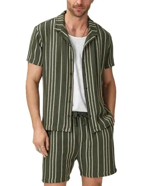 John Varvatos Elias Short Sleeve Vertical Texture Shirt