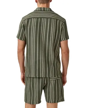 John Varvatos Elias Short Sleeve Vertical Texture Shirt