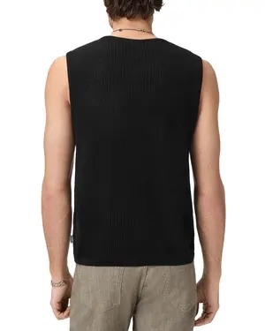 John Varvatos Beaumont Sweater Tank Top - Black