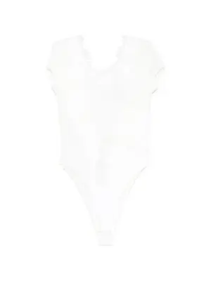 Ermanno Scervino Lace-trim Bodysuit - White