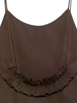 Jacquemus The Cabana Ruffled Swimsuit - Brown