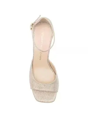 STUART WEITZMAN Glitter Ankle-strap Pumps