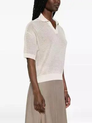 Peserico Open-knit Short-sleeve T-shirt