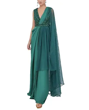 RAISHMA Anaya Gown - Green