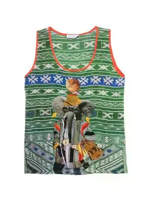 The Artistylist Elephant-print Tank Top - Green