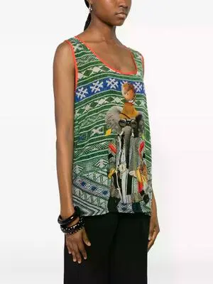 The Artistylist Elephant-print Tank Top