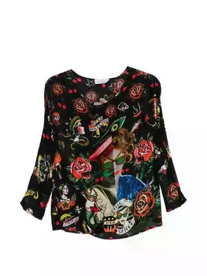 The Artistylist Graphic-print Blouse