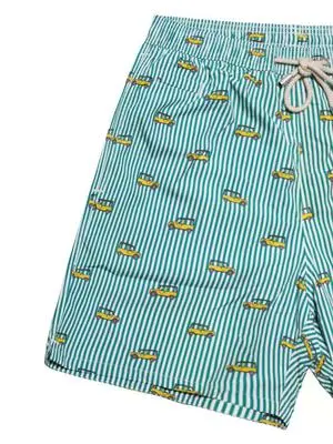 MC2 SAINT BARTH Car Motif Striped Shorts