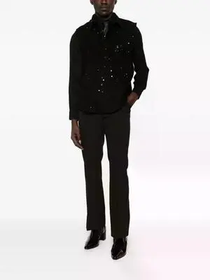 ERNEST W. BAKER Pressed-crease Flared Trousers