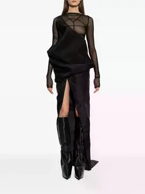 Rick Owens Draped Asymmetric Skirt