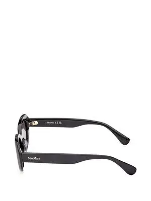 Max Mara Oval Frame Sunglasses - Black