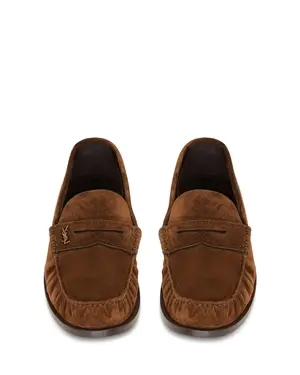 Saint Laurent Cassandre Penny Loafers - Snuff