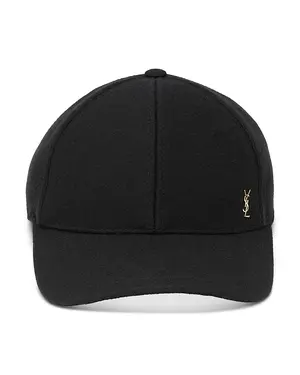 Saint Laurent Cassandre Baseball Cap - Black