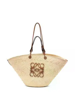 Loewe Anagram Woven Tote Bag - Neutrals