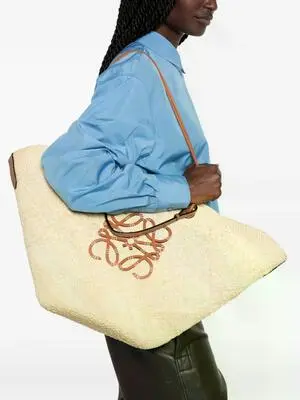 Loewe Anagram Woven Tote Bag - Neutrals